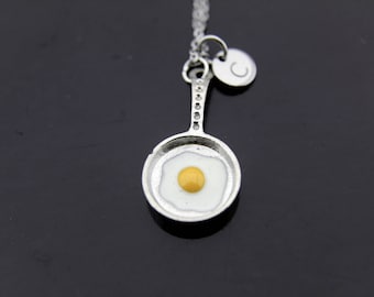 Frying Egg in Pan Necklace T3