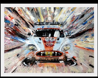 Abstract car art | Etsy