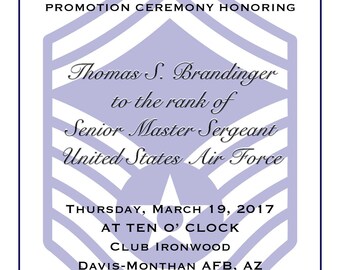 Army Invitation Military Promotion