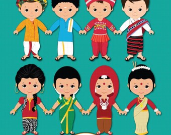 Children of the World clipart PART 1 Children around the