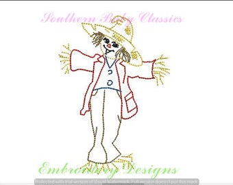 Scarecrow embroidery | Etsy