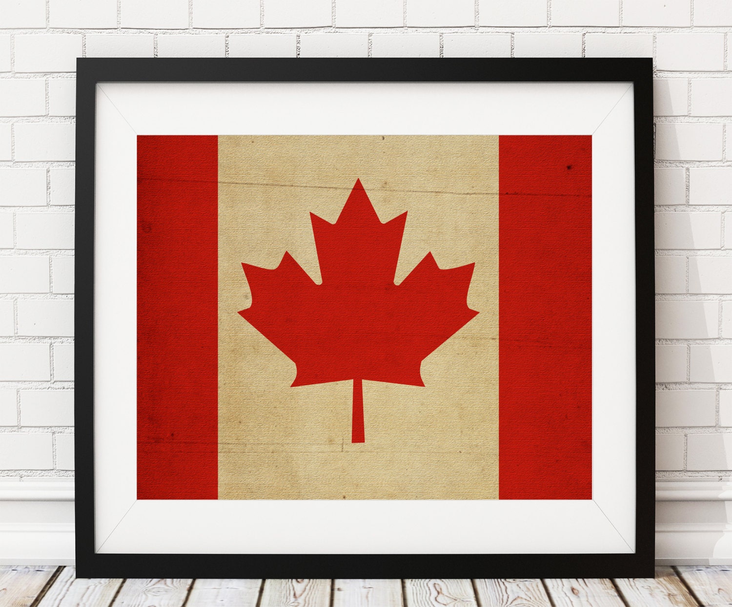 Canada Flag Art Canadian Flag Print Flag Poster Country