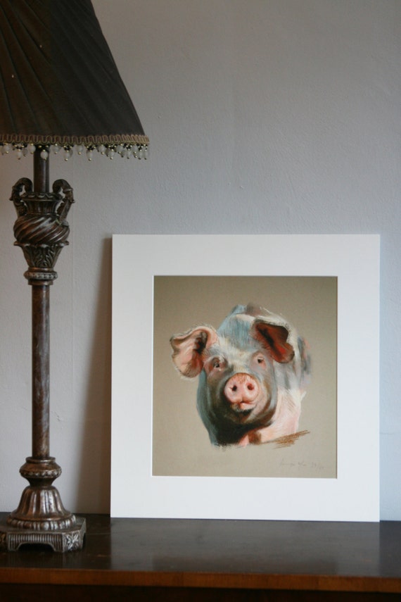 Pig Snout Limited edition giclee print from original pastel