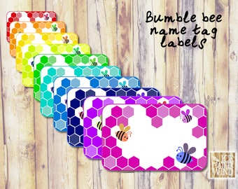 Name tag stickers | Etsy