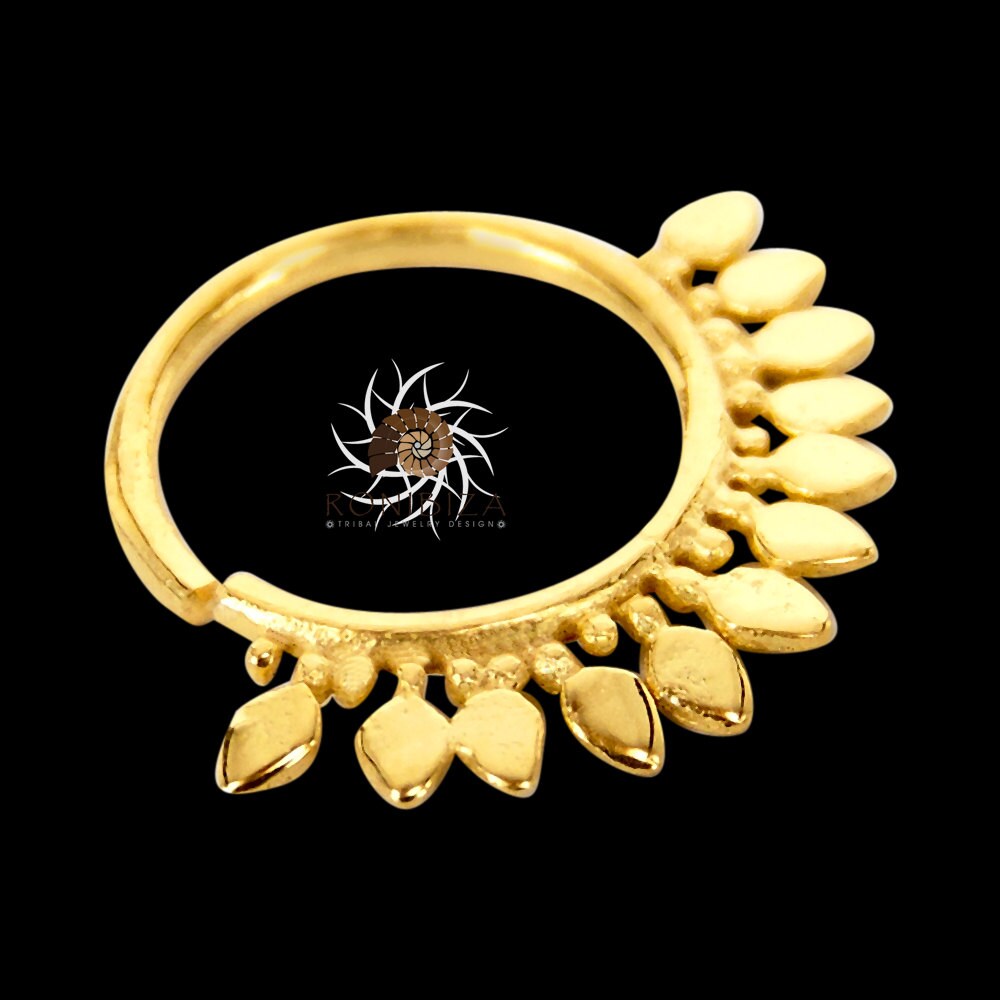 Gold Nose Ring Gold Nose Hoop Indian Nose Ring Tribal