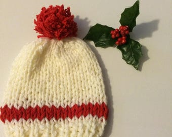 Knit christmas hat | Etsy