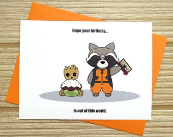 Groot birthday card | Etsy