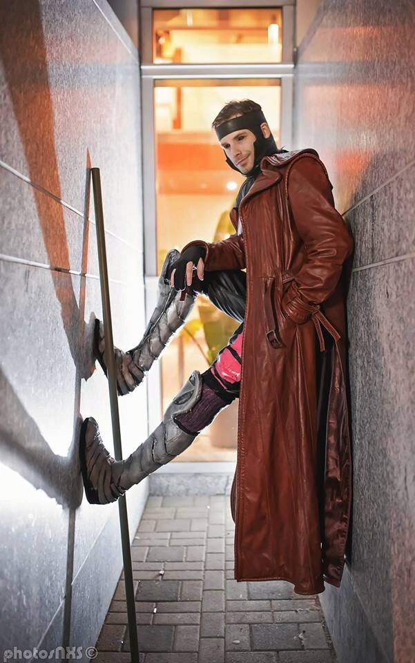 Custom leather costume based on Gambit from X-Men