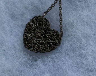 Wire heart necklace | Etsy