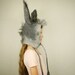 Donkey Ears Felted hat Earflap Shrek Donkey Hat Headpiece