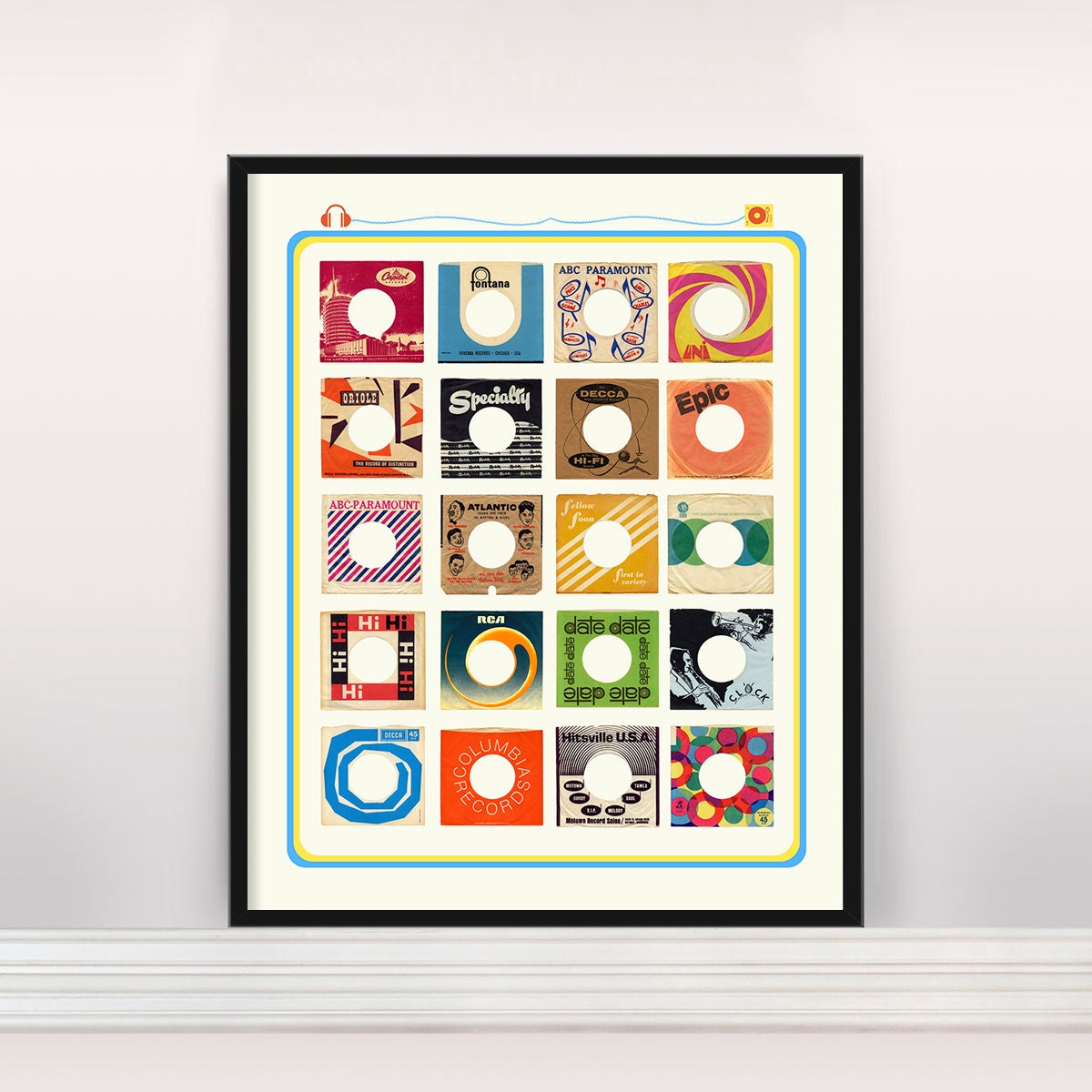 Vinyl Art Typology 45 RPM Record Sleeve Design Mid Century