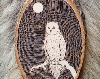 Owl wood burning | Etsy