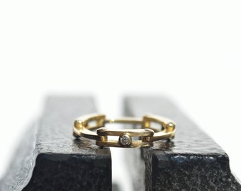 Herkimer Diamond Ring Stacking Ring Quartz Crystal Ring