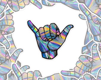 Wall decals HAWAIIAN HANG LOOSE Shaka hand gesture Interiro