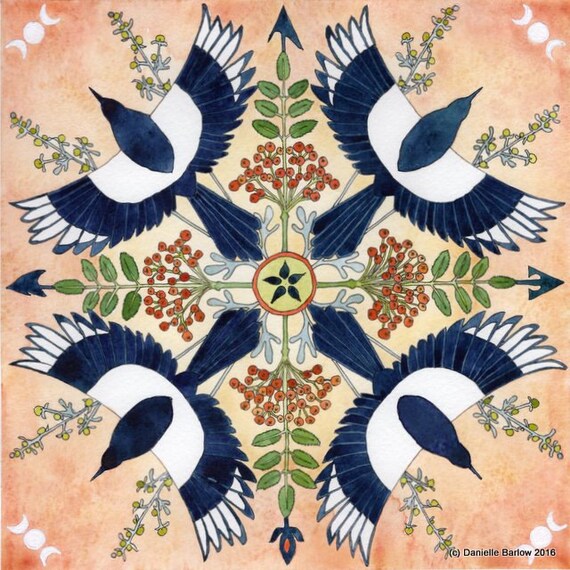 Magpie Magic A4 print