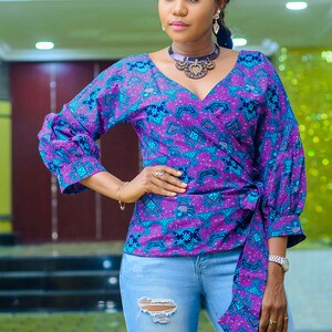 African print blouse | Etsy