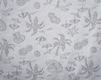 Beach scene fabric | Etsy