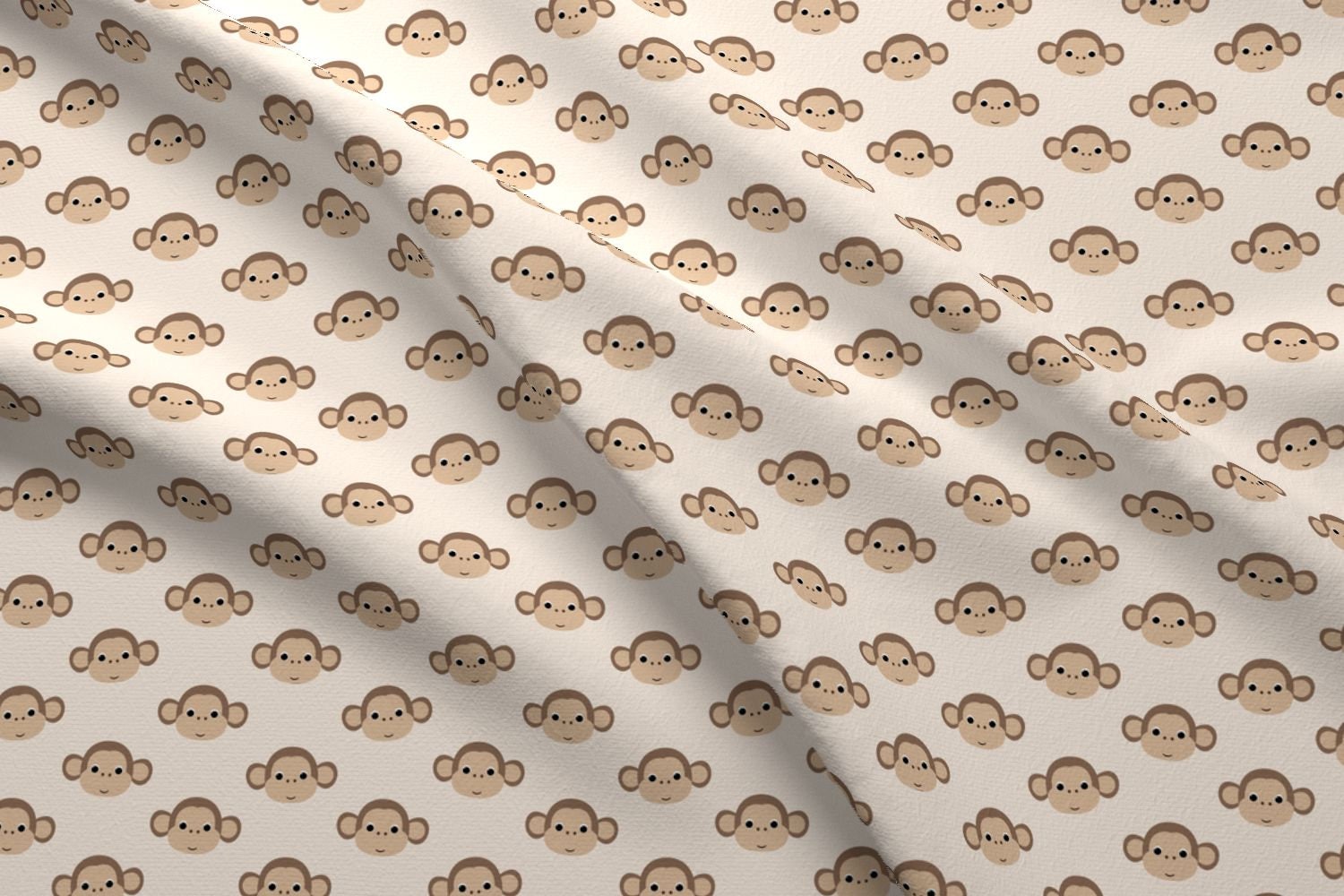 Monkey Fabric Monkeyheads By Heleenvanbuul Monkey Nursery