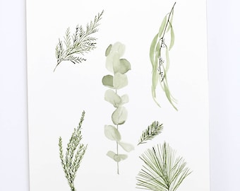 Greenery painting | Etsy