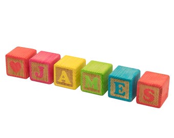 Wooden letter blocks | Etsy