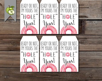 donut gift tag Teacher Appreciation Gift Tag Teacher Gift