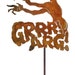 Grrr Arg Metal Steel Garden Yard Sign