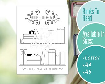 Books I've Read bookshelf graphic organizer printable