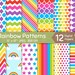 Rainbow Digital Paper Bright Bold Color Papers Seamless