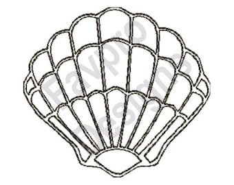 Sea Shell Outline Machine Embroidery Design