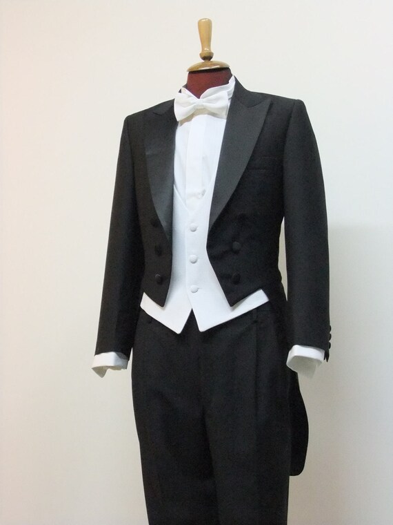 Frac Frak tailcoat abito completo giacca pantalone gilet