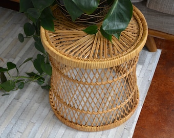 Wicker stool | Etsy