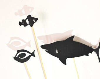 Fox and Crane Shadow Puppet Set