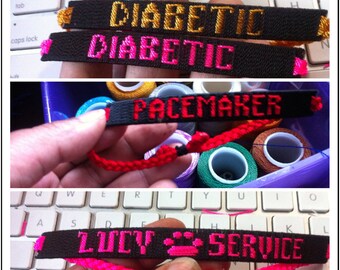 Custom Made letter Thread Bracelets