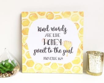 Proverbs 16 24 | Etsy