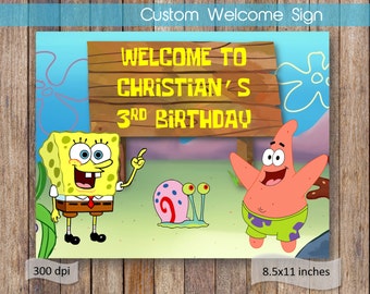 Spongebob banner | Etsy