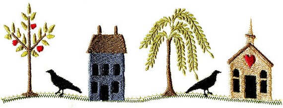 FOLK ART BORDERS 7 Machine embroidery Designs