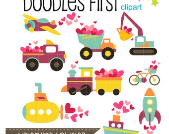 Vehicles clipart | Etsy