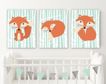 Fox wall art | Etsy