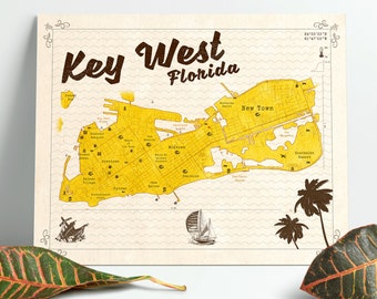 Key West Skyline Print Key West Wall Art Key West Florida