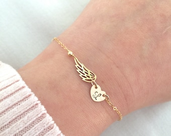 Angel wing bracelet | Etsy