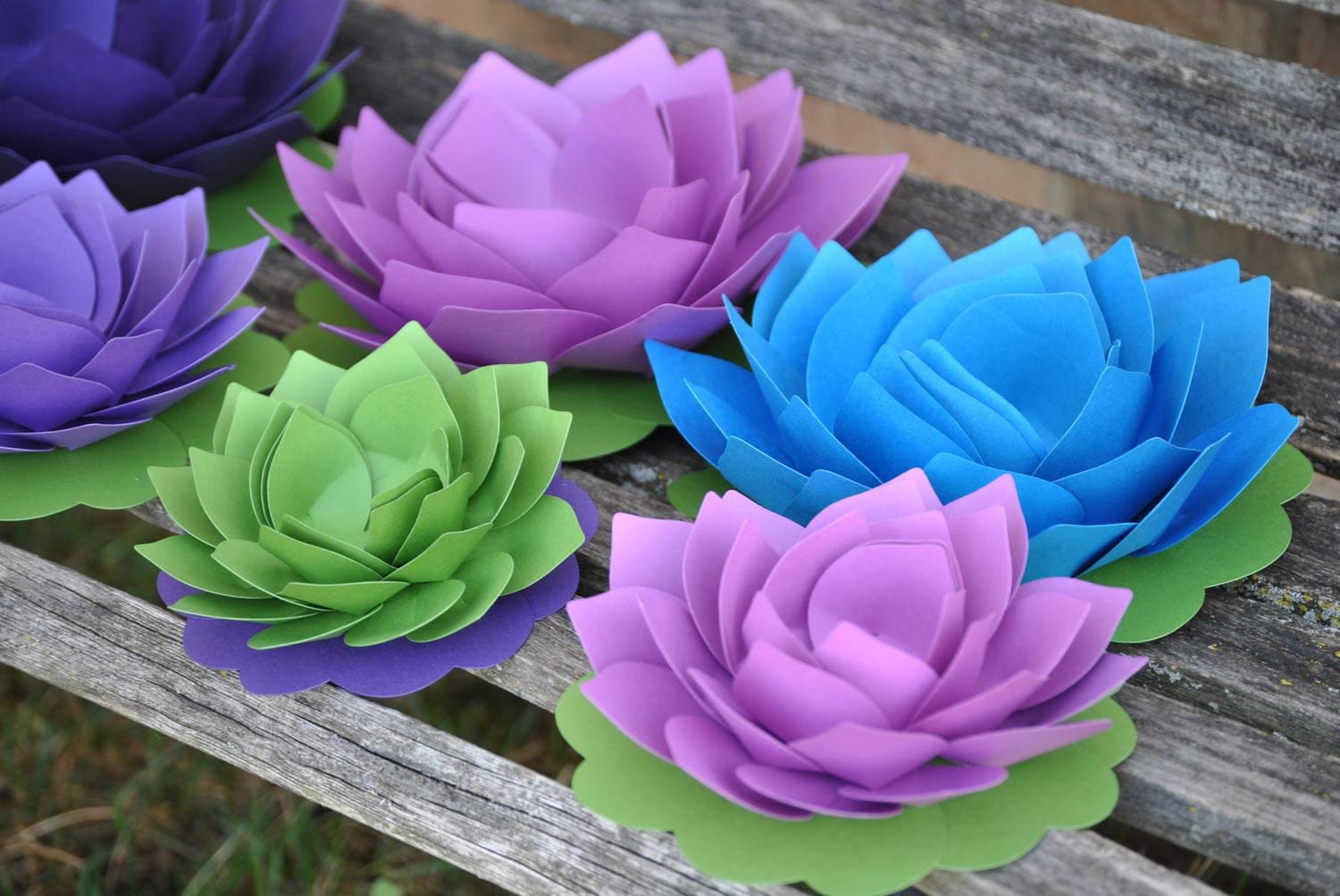 8 Lotus Flowers. CHOOSE YOUR COLORS. Wedding Decoration