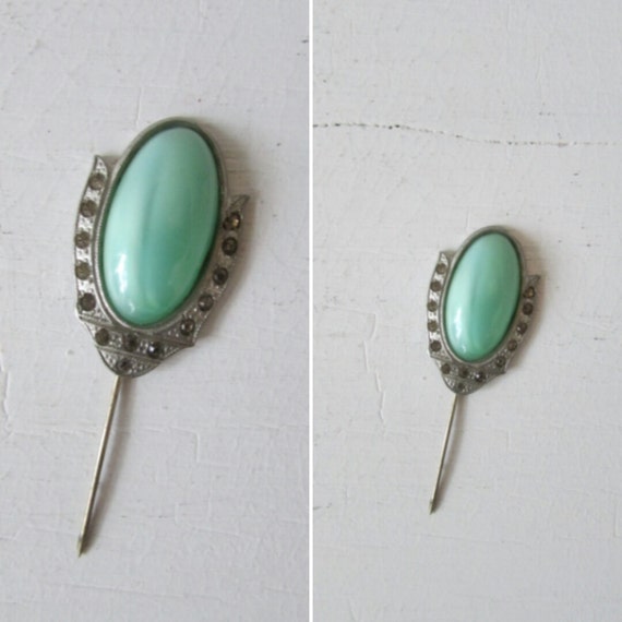 1920s coat pin vintage 20s coat pin rhinestone coat pin