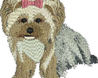 Yorkie embroidery | Etsy