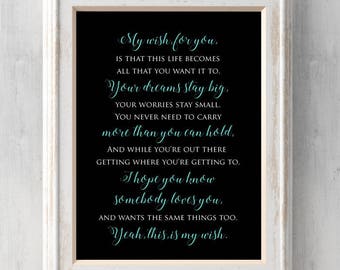 My wish lyrics | Etsy