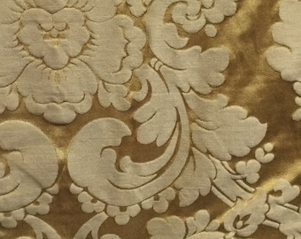 Gold damask fabric | Etsy