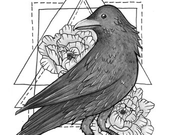 Geometric drawing | Etsy