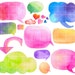 Watercolor Clip Art Speech Bubbles Speak Bubble Speech Clip