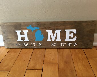 Coordinates sign | Etsy