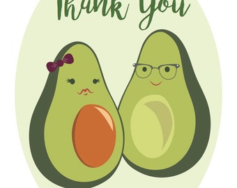 Avocado thank you | Etsy
