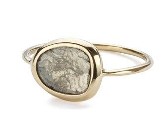 Organic diamond ring | Etsy